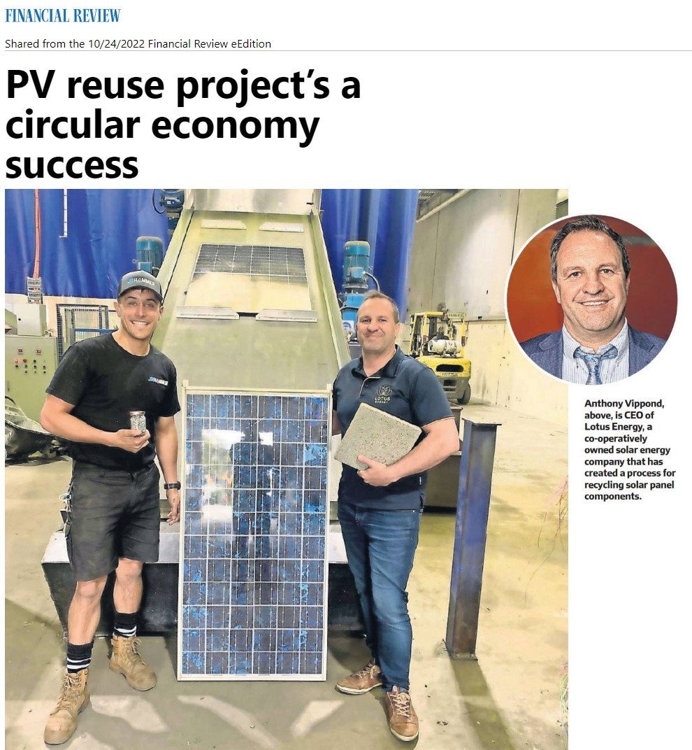 Financial Review's Article about Lotus Energy